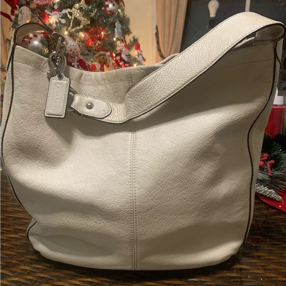 Coach Soft Pebble Leather Cary Shoulder Bag - Gem